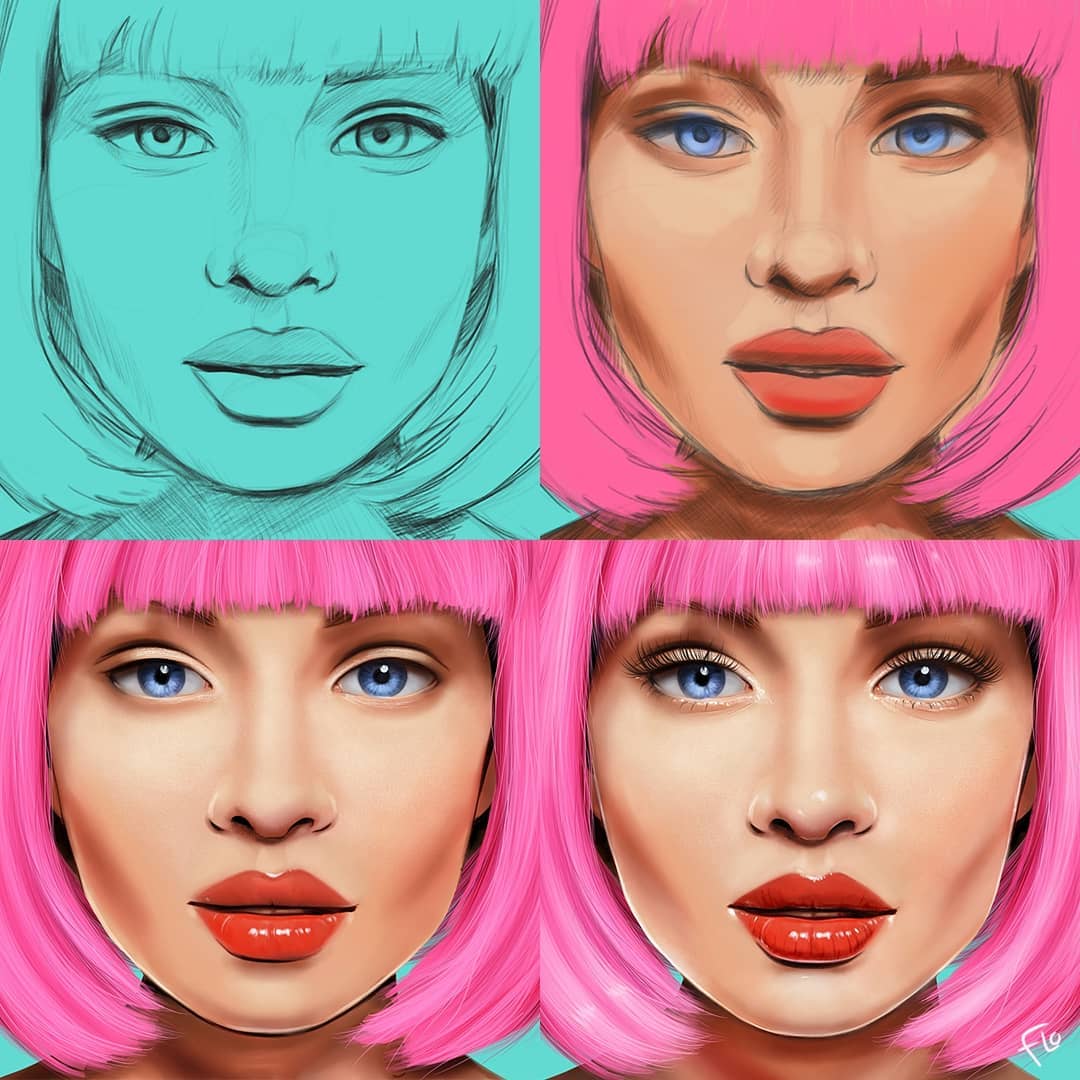 Digital Art Tutorial Procreate Face Roy Hannifan