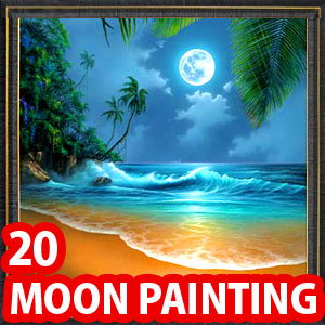 50 Beautiful Sunrise Sunset and Moon Paintings for your inspiration