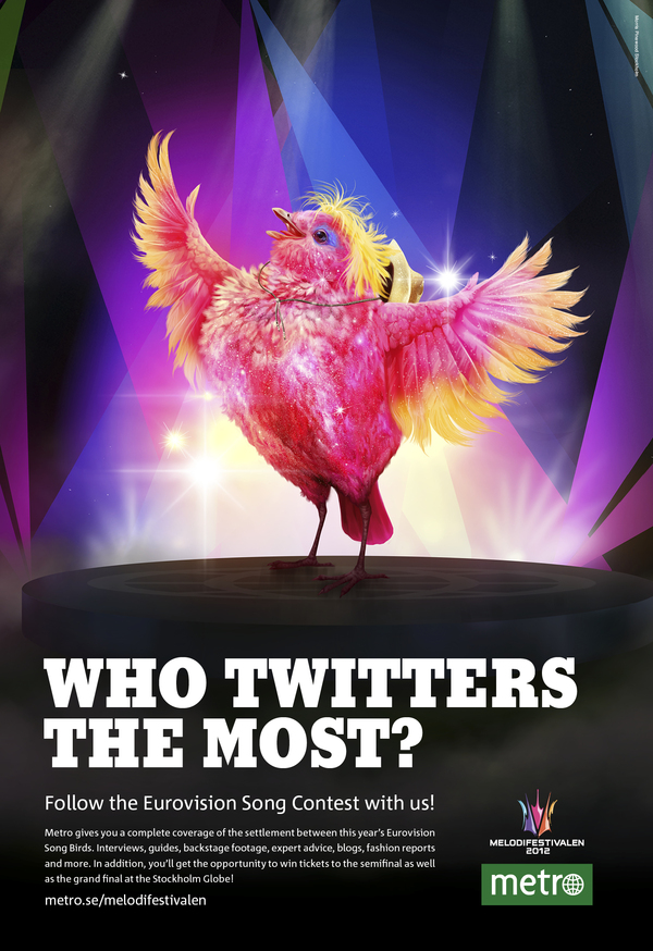 Eurovision Song Birds - Creative Concept and Print Ads Promo from Metro ...