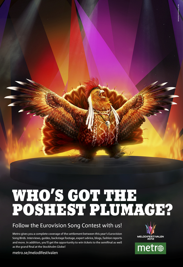 Eurovision Song Birds - Creative Concept and Print Ads Promo from Metro ...