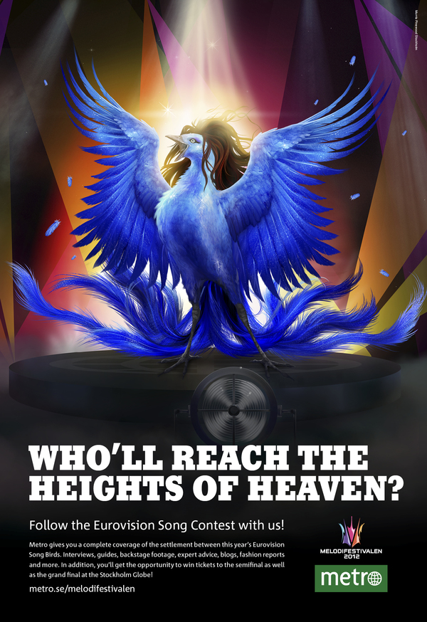 Eurovision Song Birds - Creative Concept and Print Ads Promo from Metro ...