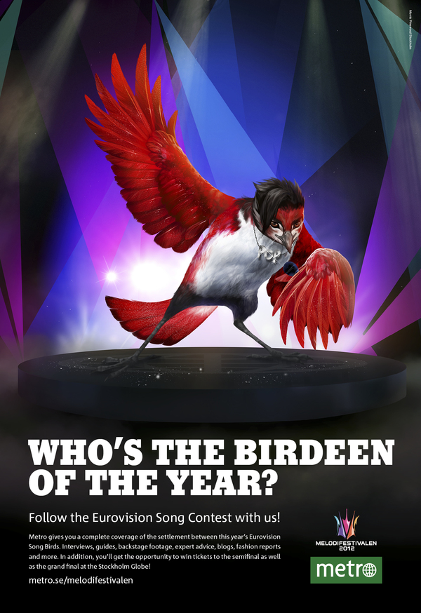 Eurovision Song Birds - Creative Concept and Print Ads Promo from Metro ...