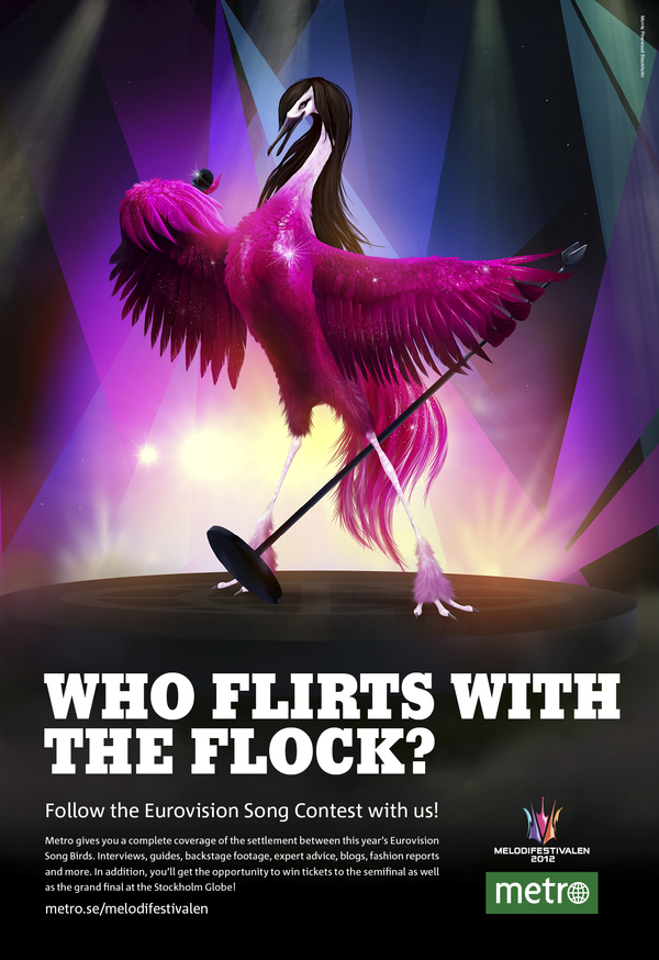 Eurovision Song Birds - Creative Concept and Print Ads Promo from Metro ...