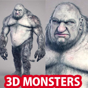 50 Stunning 3D Monster Models and 3D Evil Character Designs