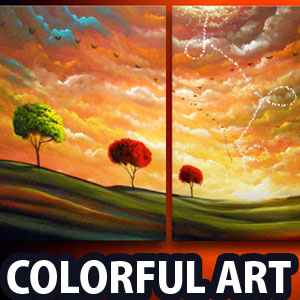 25 Colorful Landscape Paintings by Artist Matthew Hamblen