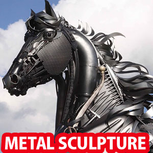 50 Beautiful and Creative Metal Sculptures and Metal Wall Sculptures