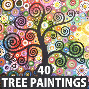 35 Stunning and Beautiful Tree Paintings for your inspiration