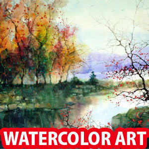 15 Beautiful Watercolor Landscape Paintings by ZL Feng