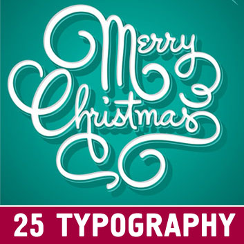 30 Creative Christmas Typography Designs for your Greeting Cards