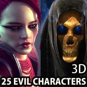 30 Incredible Monsters and Evil themed 3D Model Designs by Laurent Pierlot