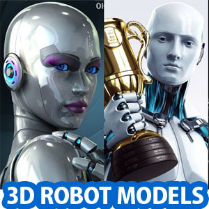 50 Stunning and Futuristic 3D Robot Character design inspiration