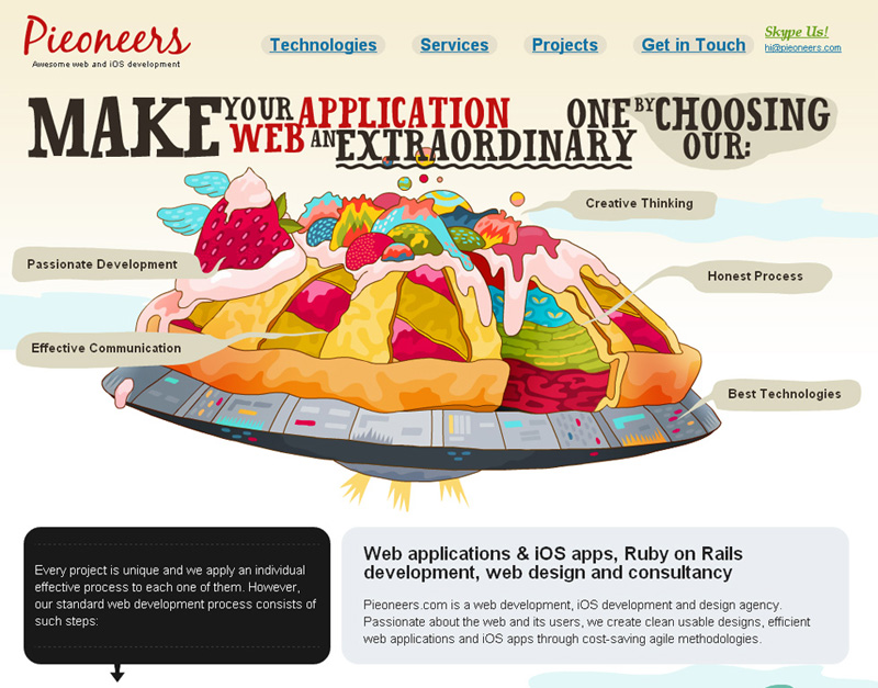 25 Beautiful and Creative Illustration themed web design examples