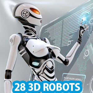 20 Creative 3D Robot Designs and Futuristic 3D Model designs