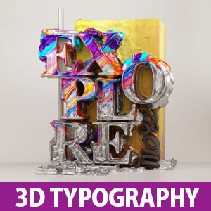 20 Stunning 3D Typography Design works and ideas by Omar Aqail