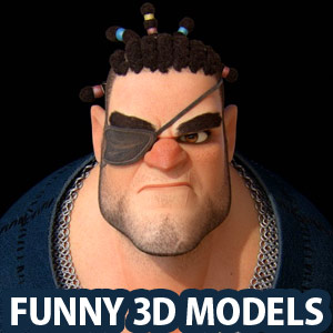 Funny 3D Character Designs and 3D Models by Elijah Akouri