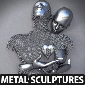 Pray for the Wounded Soul - Metal Sculptures by Franck Kuman