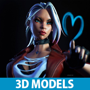 20 Realistic 3D Game Model Character Designs by Ksenia Shumikhina