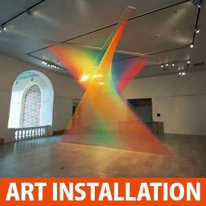 Stunning Embroidery Thread Art Installation ideas by Gabriel Dawe