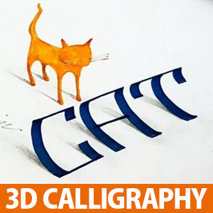 Leaping Letters 3D Calligraphy Works and Typography Art By Tolga Girgin
