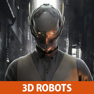 Creative 3D Robot model designs by Russian concept artist Vladislav Semin