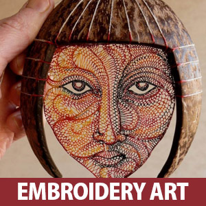 Delicate Stunning Lace Embroidery Art works by Agnes Herczeg