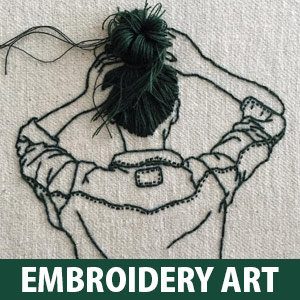 Embroidery Art - Amazing hand sewn hairstyles cascading from Embroidery ...
