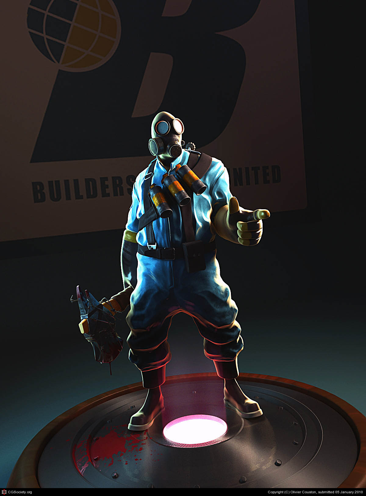 3 blu 3d model by olivier couston | Image