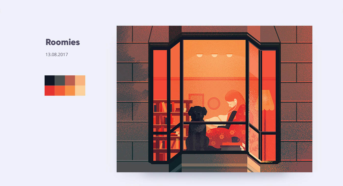 6 roomies illustration by anano miminoshvili | Image